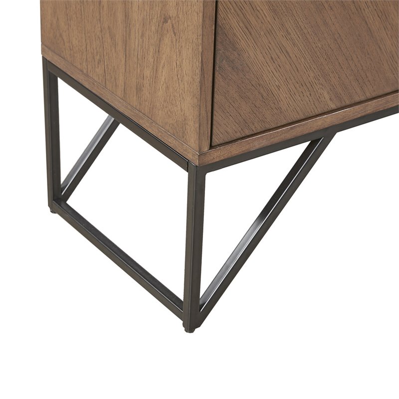 INK+IVY Krista Modern MDF Solid Wood Accent Cabinet in Brown/Black ...