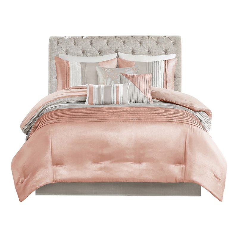 Madison Park Amherst 7-Piece Transitional Fabric Comforter Set in Coral ...