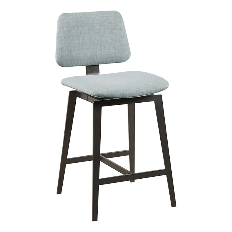 INK+IVY Rogue 25" Modern Fabric/Metal Swivel Armless Counter Stool in ...