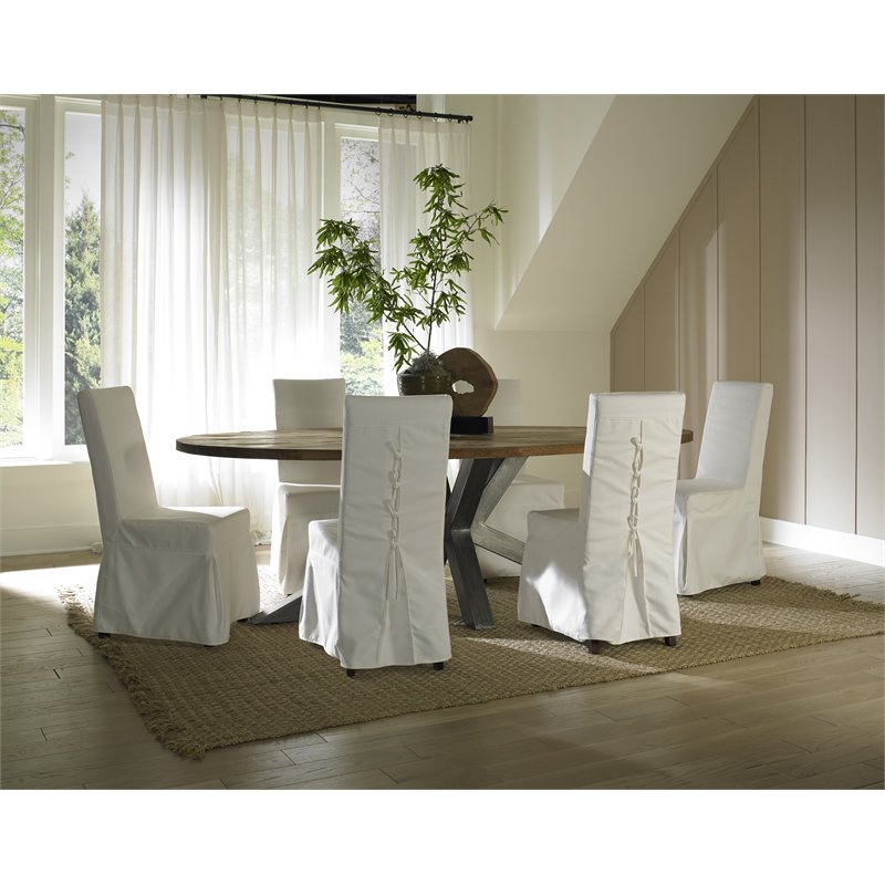 Padma's Plantation Bianca Wood Bianca Dining Table in Natural & Iron ...