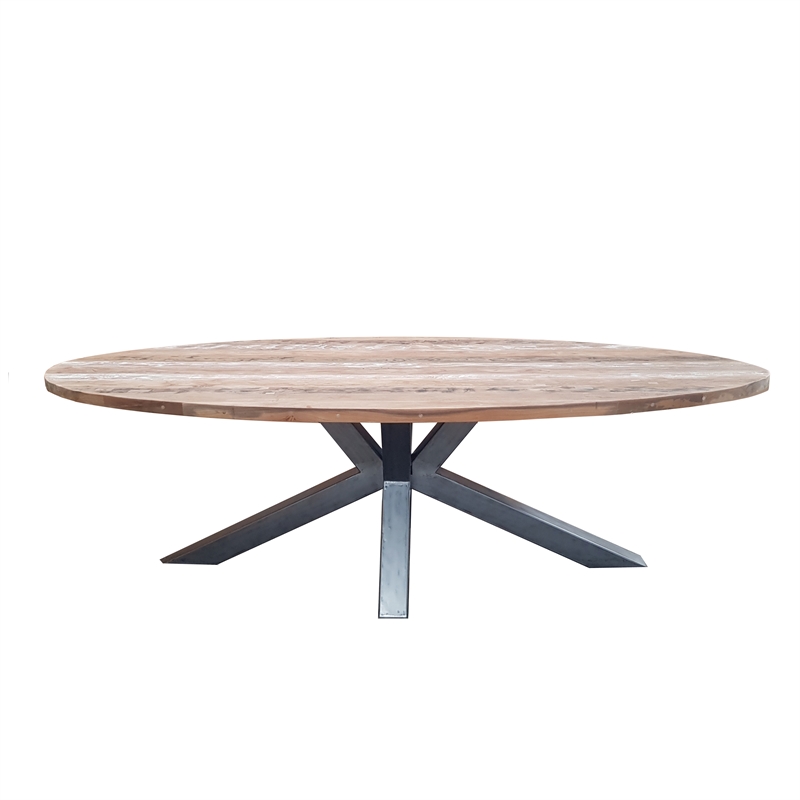 Padma's Plantation Bianca Wood Bianca Dining Table in Natural & Iron