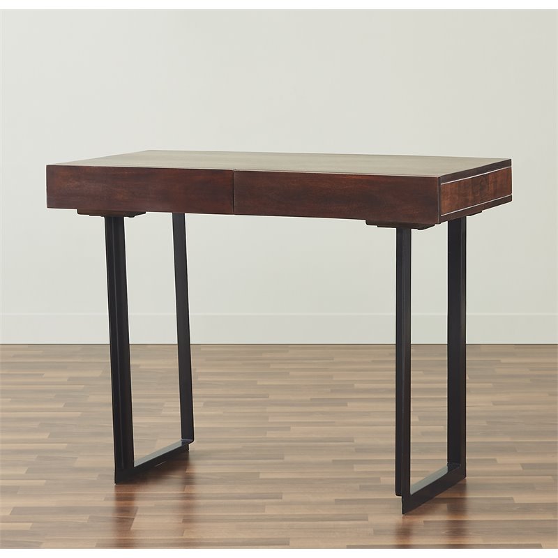 Mod-Arte Glide Modern Hard Wood and Iron Office Desk with Storage in ...