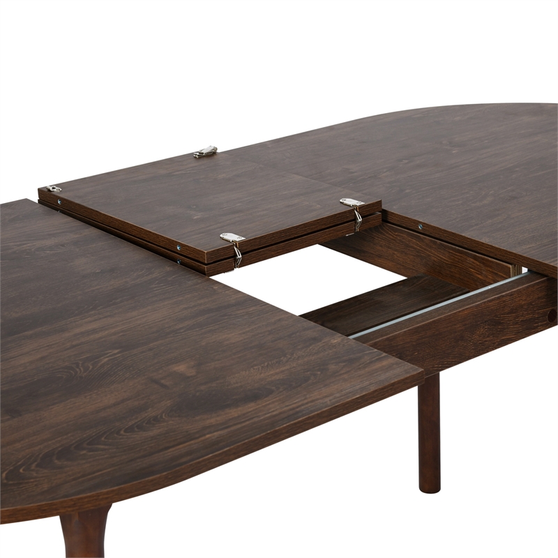 FurnitureR 61''-78'' Extendable Dining Table Self-storing Butterfly ...