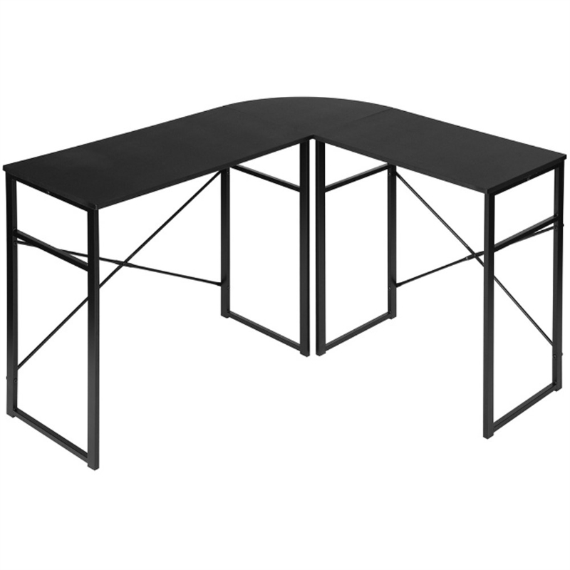 Homycasa L-Shaped Corner Computer Desk in Black | Homesquare