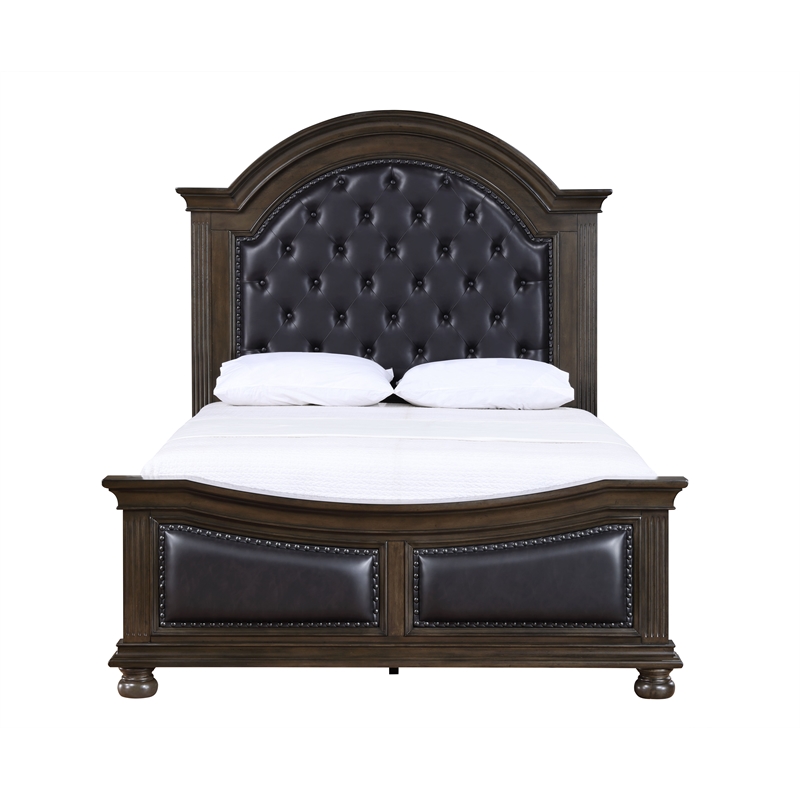 New Classic Furniture Balboa Solid Wood Queen Bed in Walnut | Cymax ...