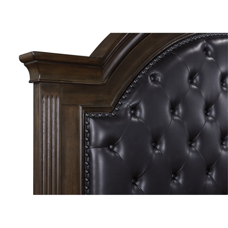 New Classic Furniture Balboa Solid Wood Queen Bed in Walnut | Cymax ...