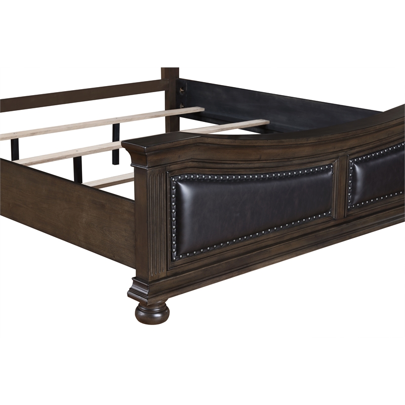 New Classic Furniture Balboa Solid Wood Queen Bed in Walnut | Cymax ...