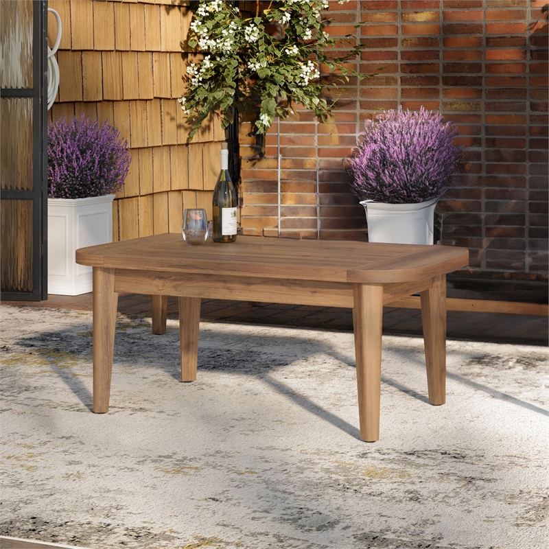 New Classic Furniture Bali Solid Wood Patio Coffee Table in Natural ...