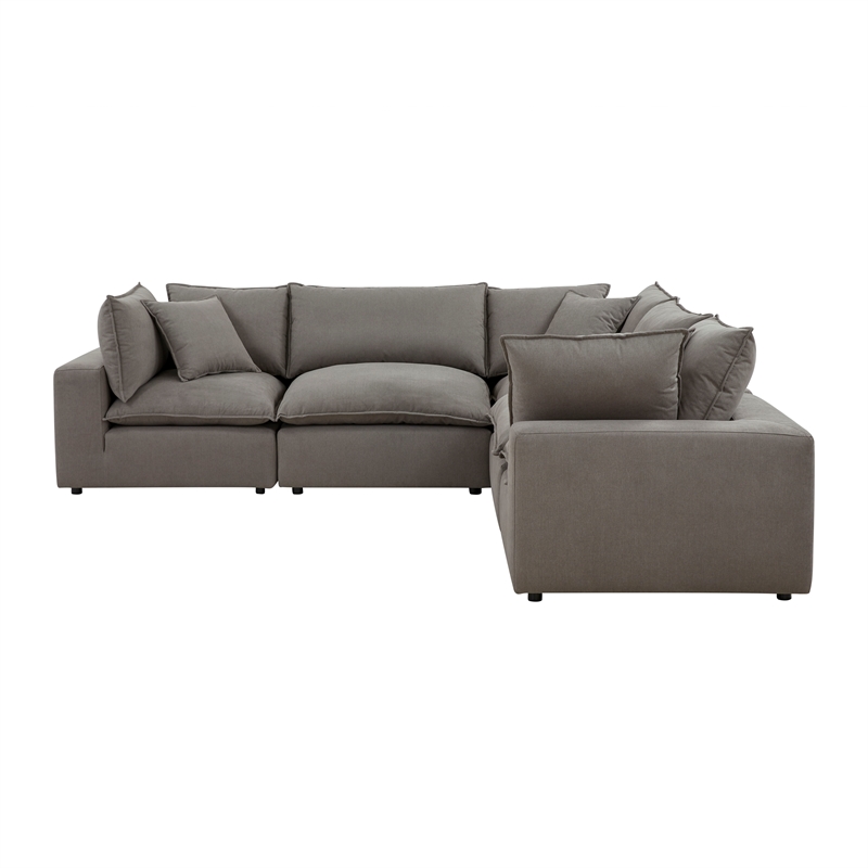 TOV Furniture Cali Slate Modular Upholstered L-Sectional | Cymax Business
