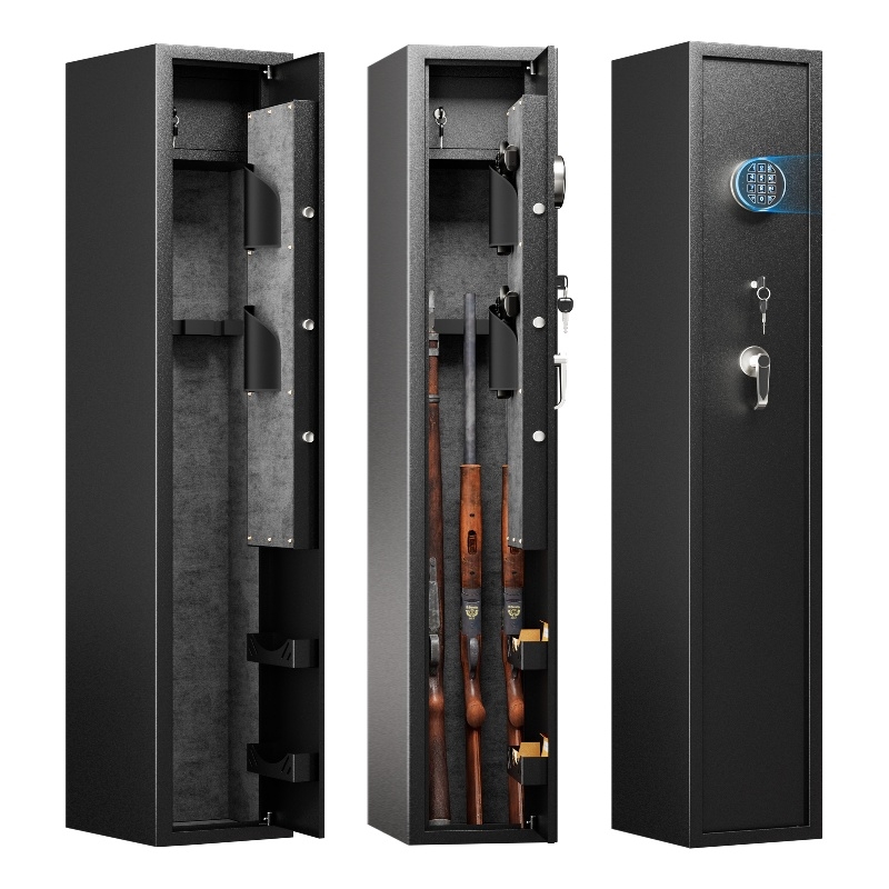 Gangmei Rifle Gun Safe with Quick Access Keypad Lock for 3 Guns | Cymax ...