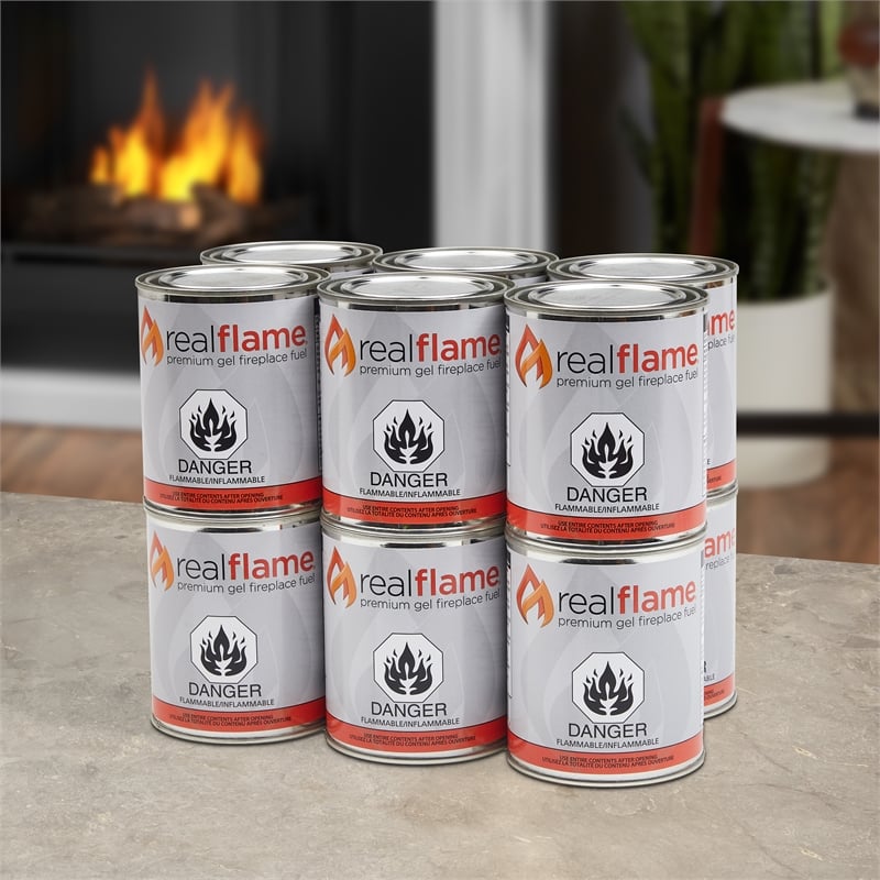 Real Flame 13 oz Gel Fuel 12 Pack for Fireplace