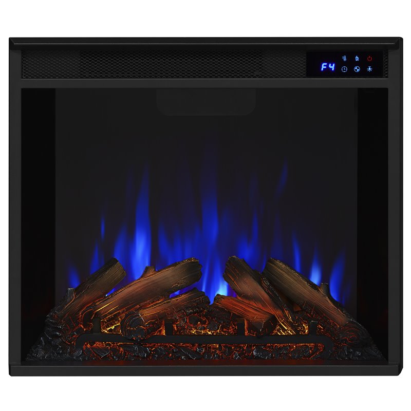 Real Flame Vivid Flame Stainless Steel Electric Firebox in Black ...