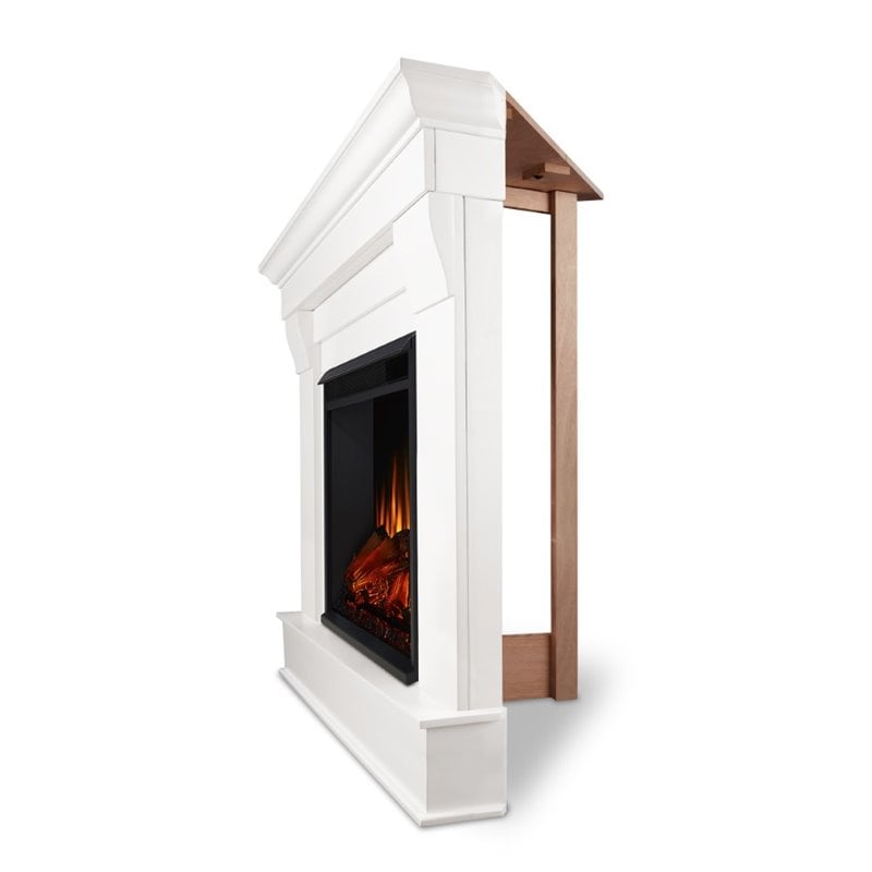 Real Flame Chateau Electric Corner Fireplace in White | Cymax Business