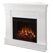 Real Flame Chateau Electric Corner Fireplace in White | Cymax Business