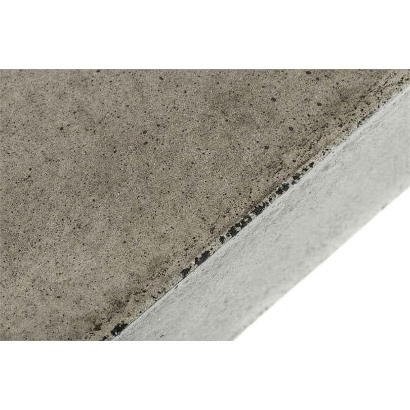 Modrest Morley Square Modern Concrete Stone Coffee Table in Dark Gray Cymax Business