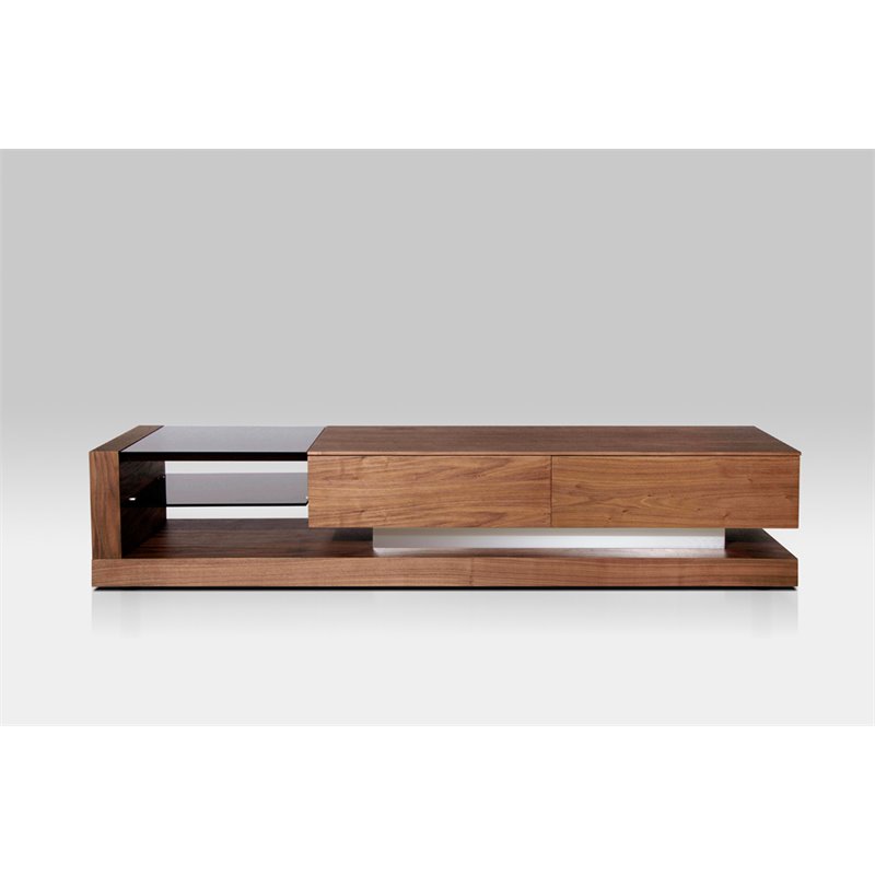 Modrest Mali Modern MDF Wood TV Stand for TVs up to 79" in Walnut ...
