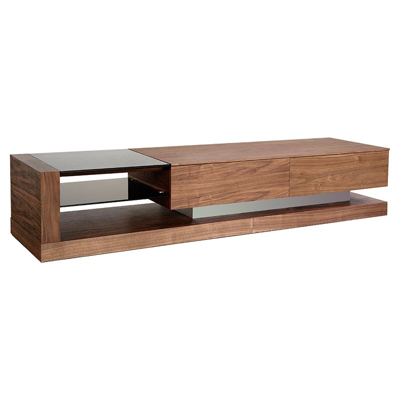 Modrest Mali Modern MDF Wood TV Stand for TVs up to 79" in Walnut ...
