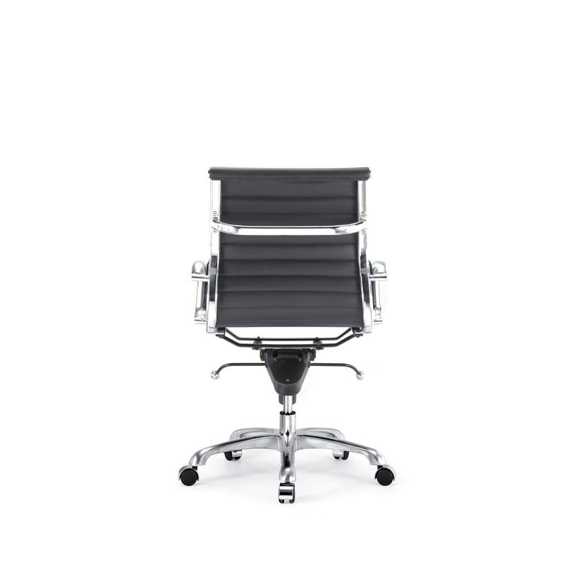 Plata Import Black Faux Leather Executive Full Back Office Chair ...