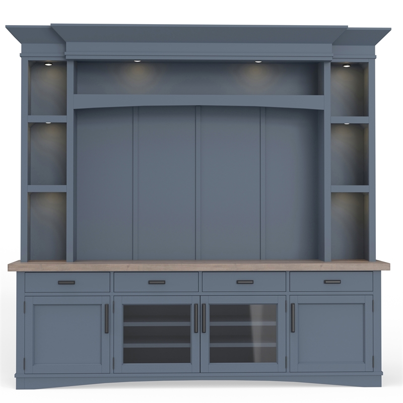 Parker House Americana Modern Wood TV Console with Hutch Back Panel in ...