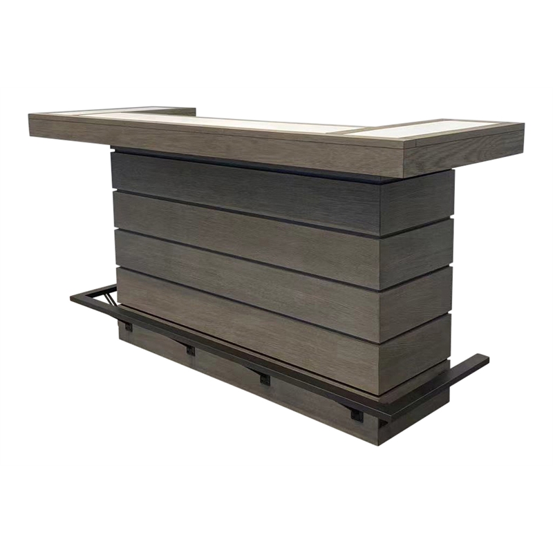 Parker House Pure Modern Oak Solid Wood Bar in Moonstone Taupe | Cymax ...