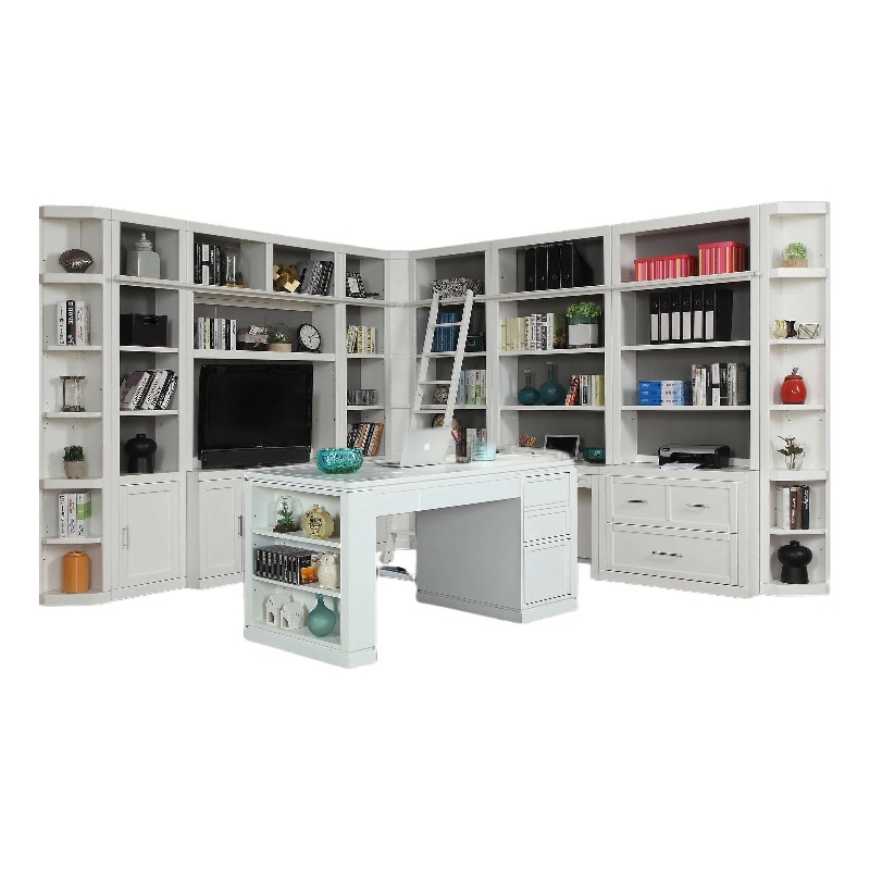 Parker House Catalina 12 Piece Corner Library Wall with Writing Desk ...