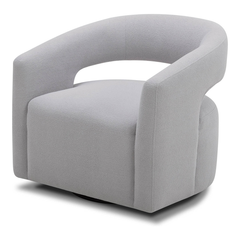 Parker Living Orbit Modern Fabric Upholstered Open Back Accent Chair in ...