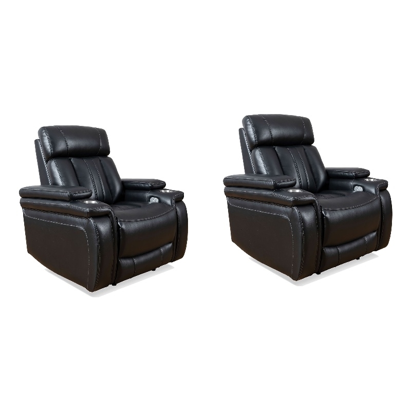 Parker Living Royce Midnight Power Recliner Two Pack | Bush Furniture ...