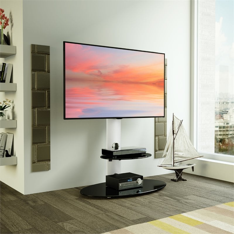 AVF Steel TV Floor Stand with TV Mount Column for 32" to 65" TVs in ...