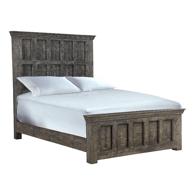 Taran Designs Baker Solid Wood Queen Panel Bed in Dark Brown | Cymax ...