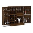 Boahaus Liverpool 1-Drawer Modern Wood Expandable Bar Cabinet in Dark ...