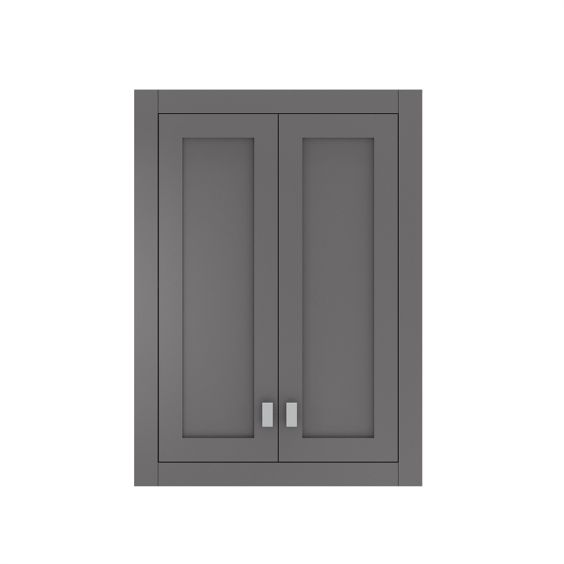 Water Creation Madison 33" Solid Hardwood Medicine Cabinet in Gray ...