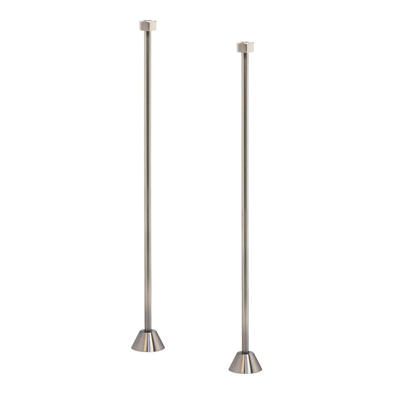 Water Creation Straight Solid Brass Supply Line in Brushed Nickel ...