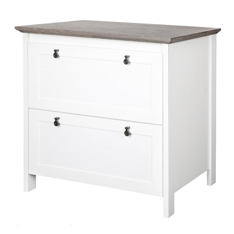 Saint Birch Finley 2-Drawer Modern Wood Lateral File Cabinet in White ...
