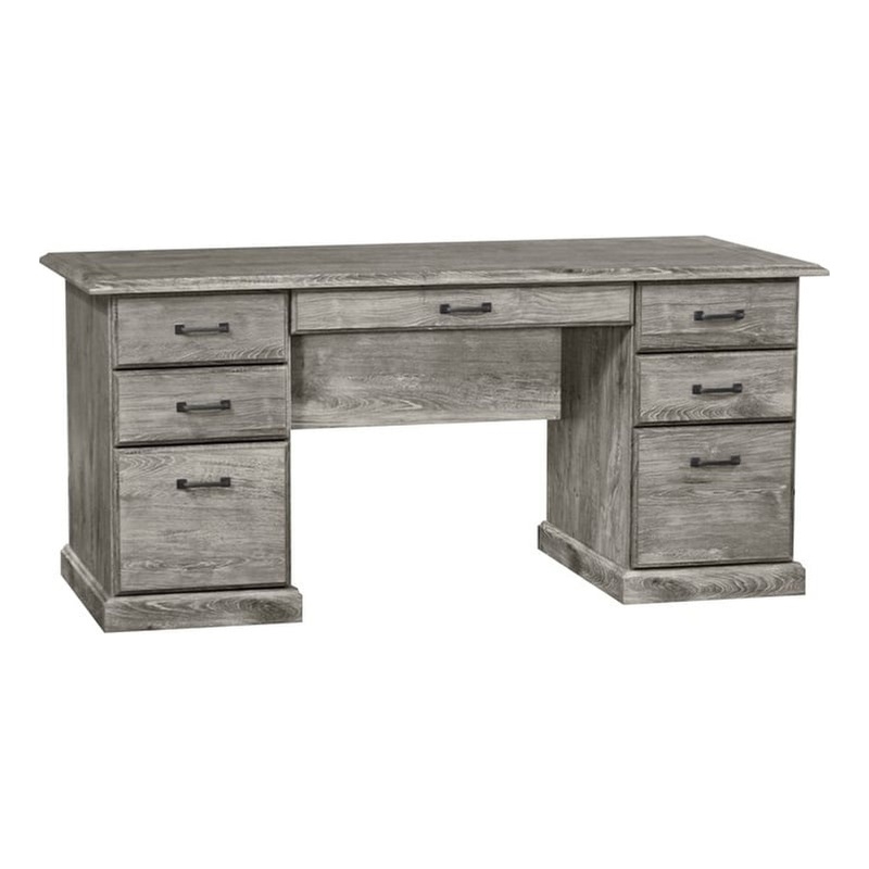 Saint Birch Honduras 65 Executive Desks in Gray Oak BushFurnitureCollection