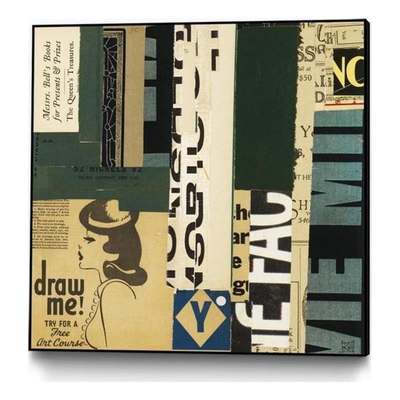 Giant Art Canvas 20x20 Emerge XIII Framed in Green | Cymax Business