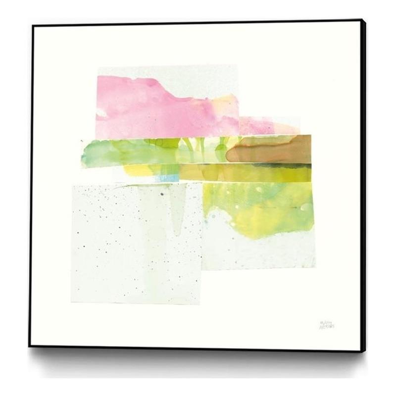 Giant Art Canvas 20x20 Stacks II v2 Framed in Pink | Cymax Business