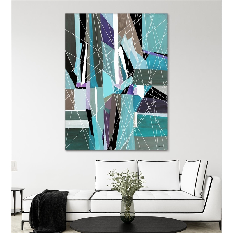 Giant Art 72x54 AquaGlass Fine Art Giant Canvas Print in Green | Cymax ...
