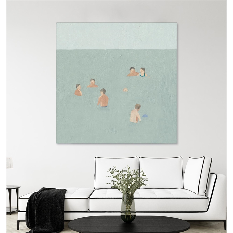 Giant Art 72x72 The Swimmers II Fine Art Giant Canvas Print in Green ...