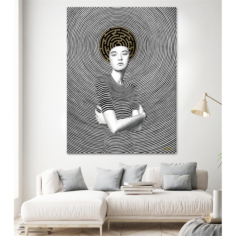 Giant Art 72x54 Odette Fine Art Giant Canvas Print in White | Cymax ...