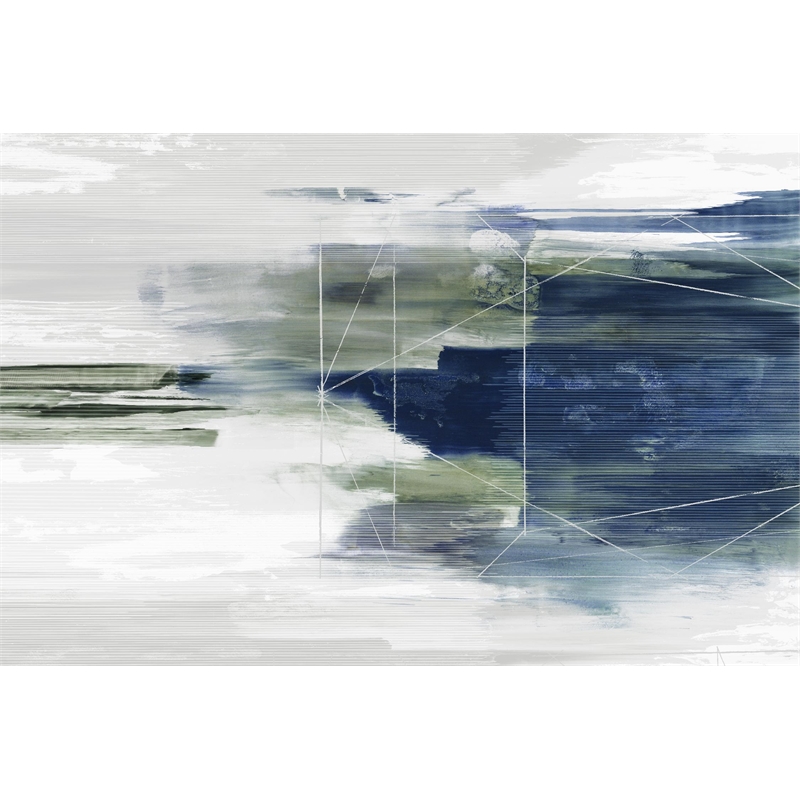 Giant Art 72x48 Fading Forms Fine Art Giant Canvas Print in Multi-Color