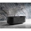 Odessa 67 in. W x 30.7 in. D Freestanding Forged Carbon Fiber Bathtub ...