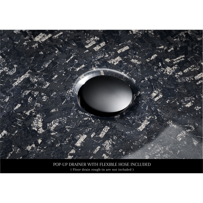 Odessa 67 in. W x 30.7 in. D Freestanding Forged Carbon Fiber Bathtub ...