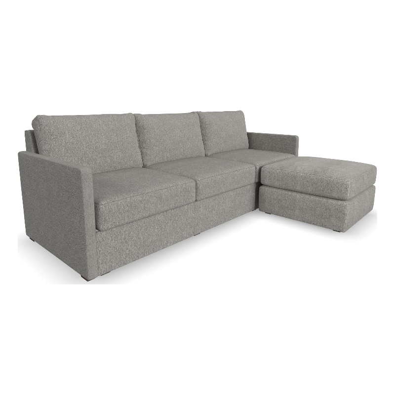 Flex Gray 3 Seat Sofa and Ottoman with Performance Fabric | Homesquare