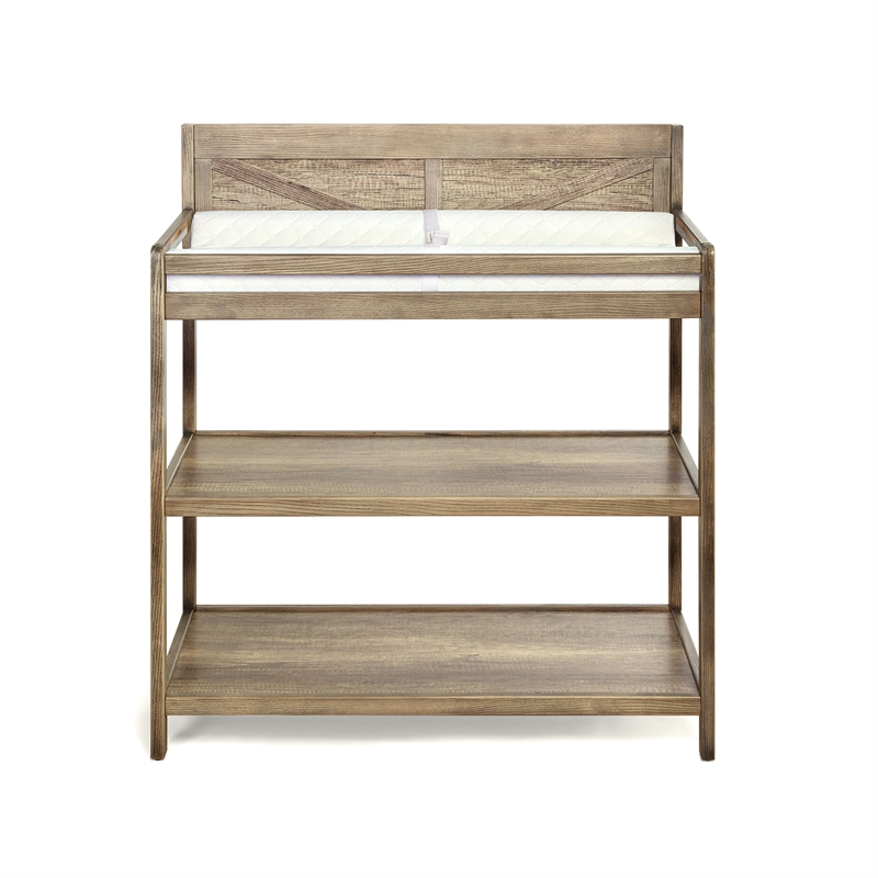 Suite Bebe Barnside Farmhouse Wood Changing Table in Vintage Chestnut ...