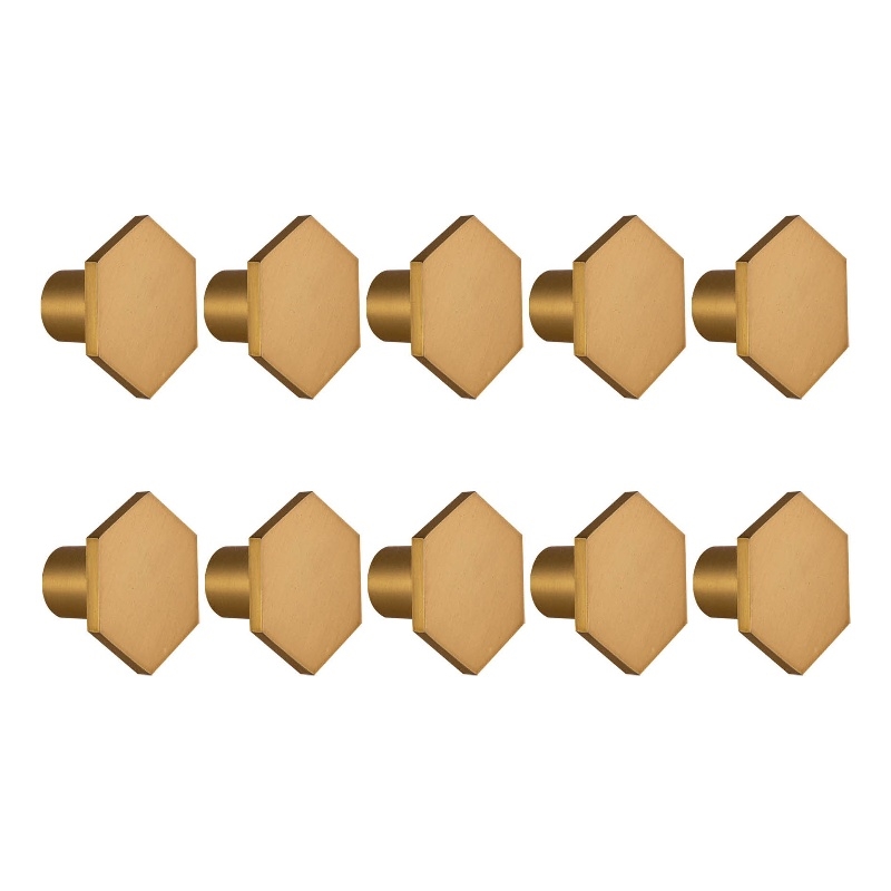 Design House 10-Pack Metal Solid Hexagon Cabinet Knob in Satin Gold ...