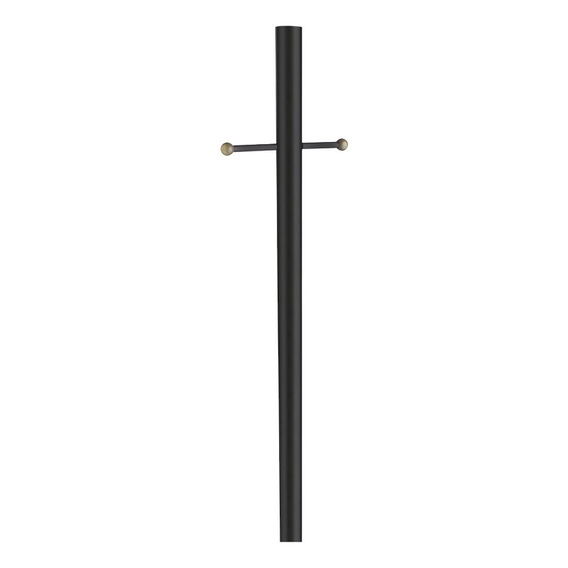 Design House Steel Black Lamp Post with Cross Arm | Homesquare