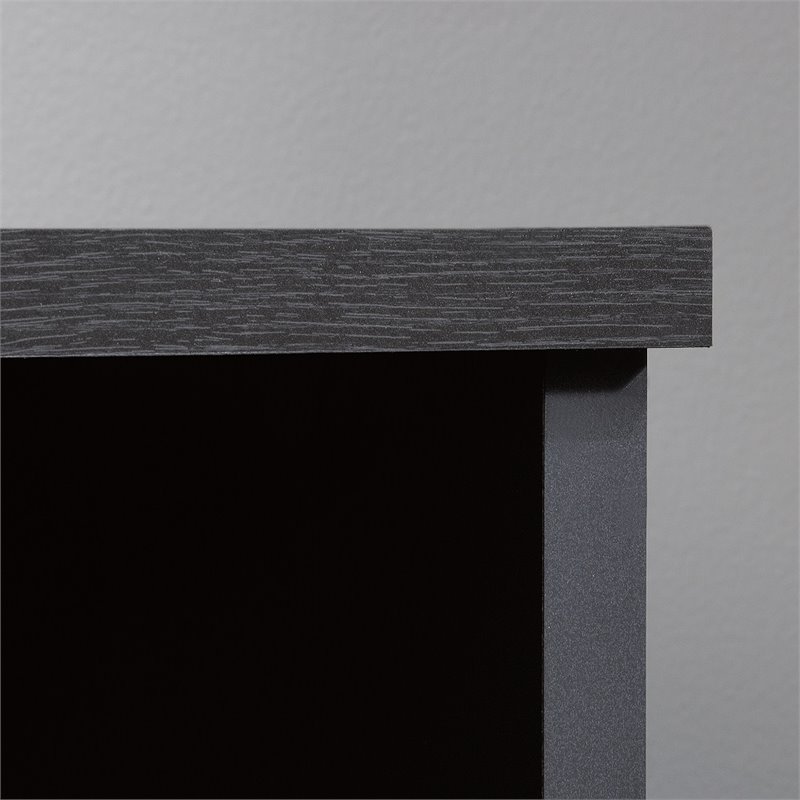 Sauder Via Reception Desk in Bourbon Oak | Cymax Business