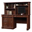 Sauder Palladia Computer Desk with Hutch in Cherry - 420513