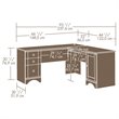 Sauder Harbor View Corner Computer Desk in Curado Cherry | Cymax Business