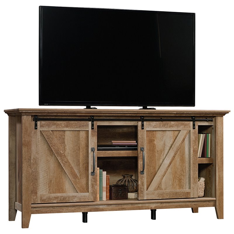 Sauder Dakota Pass Engineered Wood TV Stand in Craftsman Oak